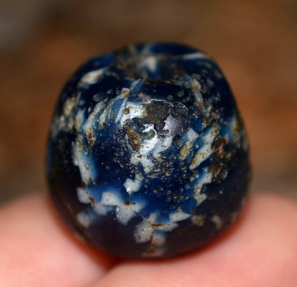 Ancient Islamic Blue & White Glass Bead Murine Cane Inserts Mali ...