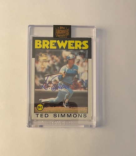 Ted Simmons 2022 Topps Archives Signature Series Retired Player Auto ...