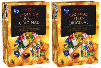 2 FAZER LIQUEUR FILLS Rum Punch Cherry Brandy Filled Chocolate Sweets ...