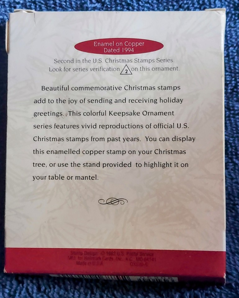 Hallmark Keepsake 1994 US Christmas Stamps Collector's Series Christmas ...