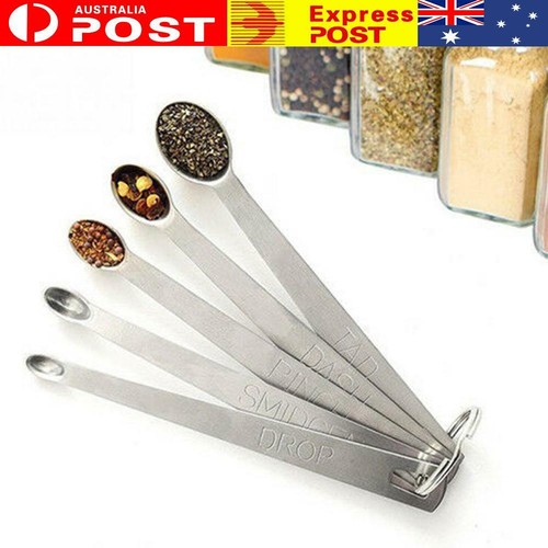 5Pcs Steel Mini Set Dash Pinch Smidgen Norpro Measuring Spoons O7N2 ...