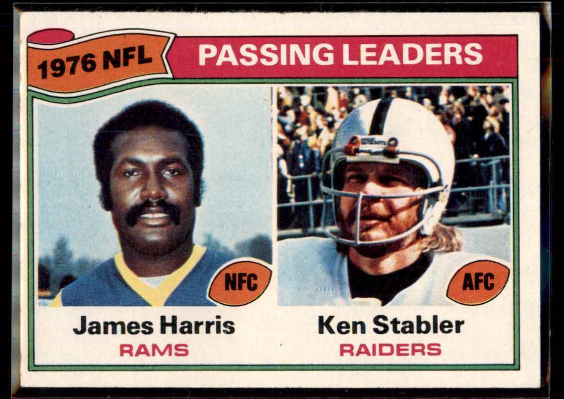 1977 Topps James Harris/Ken Stabler Los Angeles Rams/Oakland Raiders #1 ...