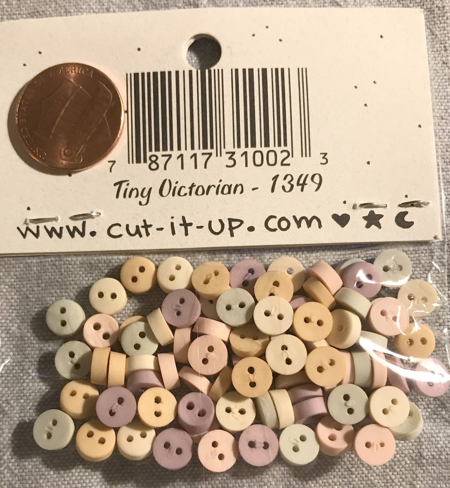Cut It Up Jesse James Buttons Tiny Victorian Buttons Plastic Sew ...