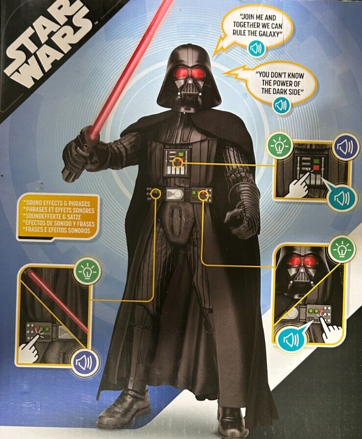STAR WARS GALACTIC ACTION DARTH VADER -Electronic 12-inch Action Figure ...