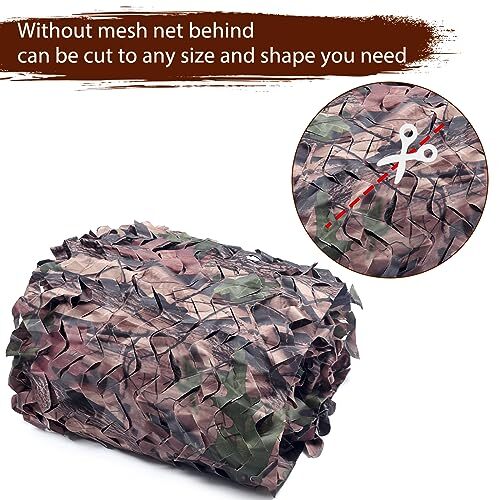 Camo Netting Camouflage Netting 4.9ftx65.6ft (1.5m*20m) Camo Bionic ...