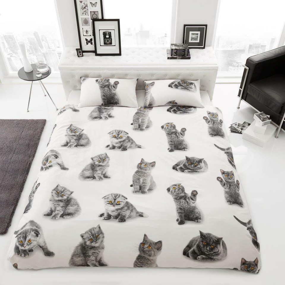 ANIMAL DUVET COVER SET Reversible Quilt Covers Single Double King Size ...