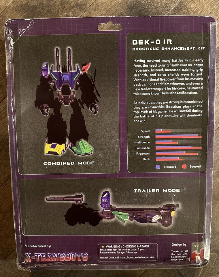 X-Transbots BEK-01R Boosticus Enhancement Kit BLACK Upgrade Bruticus ...