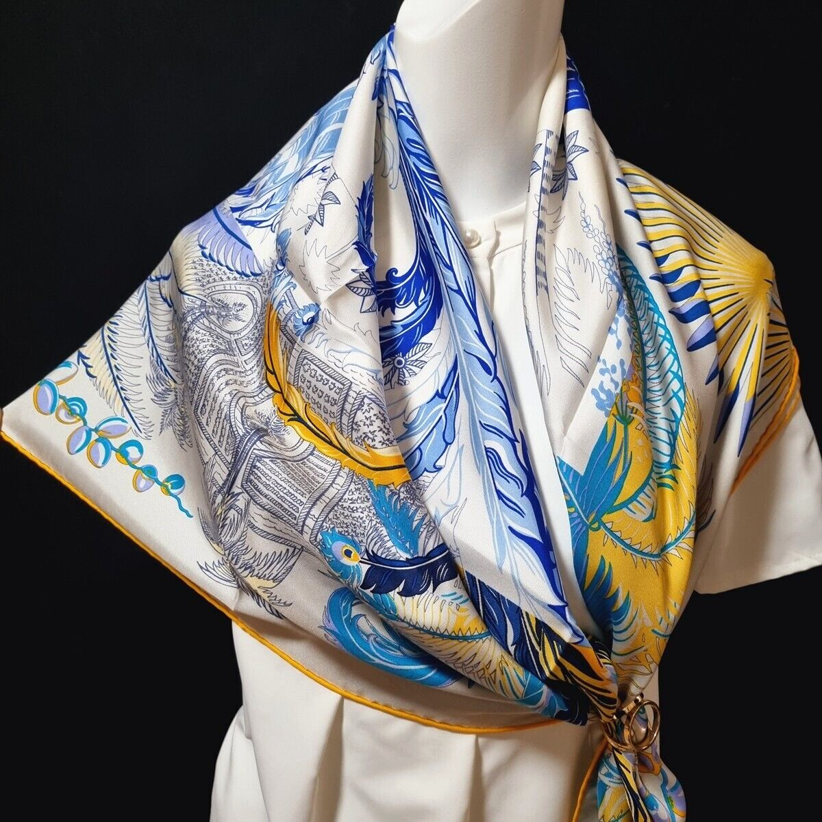 RARE VINTAGE HERMES Silk Scarf "Mythiques phoenix" Ca… - Gem