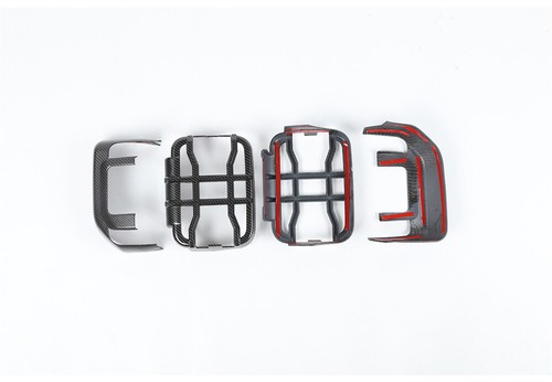 Carbon Fiber ABS LED Tail Light Guards Cover Trim For Jeep Gladiator JT ...