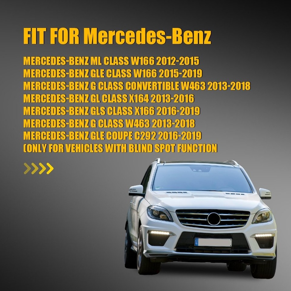 Left Right Side Mirror Glass Heat W/Blind Spot for Mercedes W166 ML GLE ...