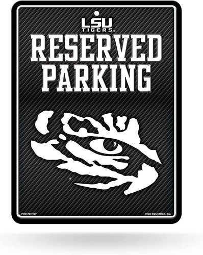 Louisiana State University Tigers LSU Metal Parking Novelty Wall Sign 8 ...