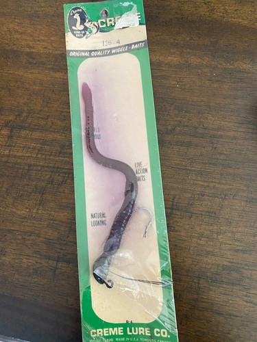 Vintage Creme Fishing Lure Rubber Worm | eBay
