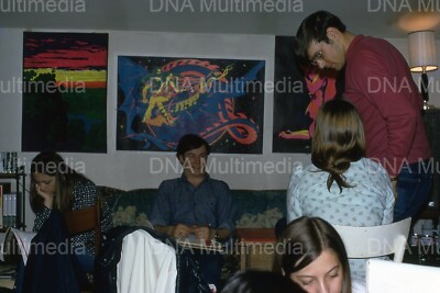 Vintage Photo Slide 1970's Friends Hanging Out Partying Black Light ...