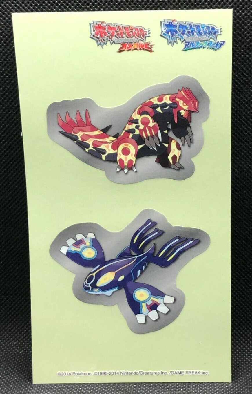 Groudon Kyogre Pokemon Pocket Monsters Ruby sapphire Sticker Very Rare ...