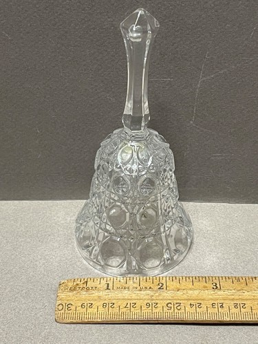 VINTAGE 5" CRYSTAL DINNER BELL WITH GLASS BEAD CLAPPER | eBay