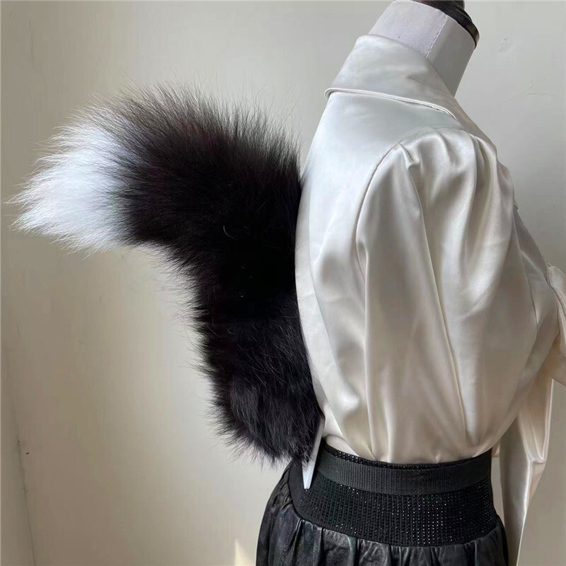Fox Fur Tail Waist Plushly Animals Fox Tail Cosplay Props Bendable ...