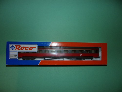 ROCO voiture voyageur 1ière 2ième classe EUROFIMA Z1 rouge/gris OBB ...