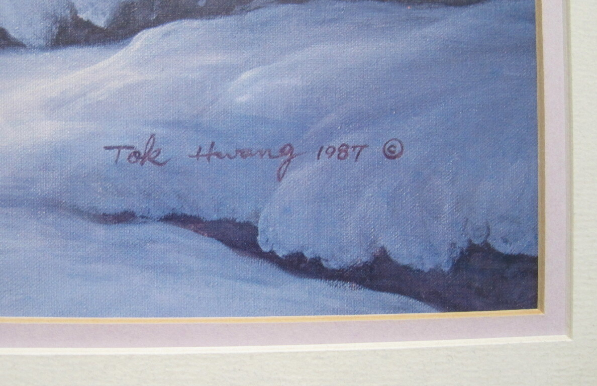 STUNNING Tok Hwang Signed & Framed Print - Alaska 1987 - 28 by 21 | eBay