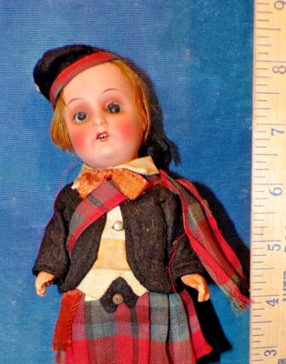 Antique 1910s Germany Bisque Heubach Koppelsdorf Scottish Kilt Boy Doll ...