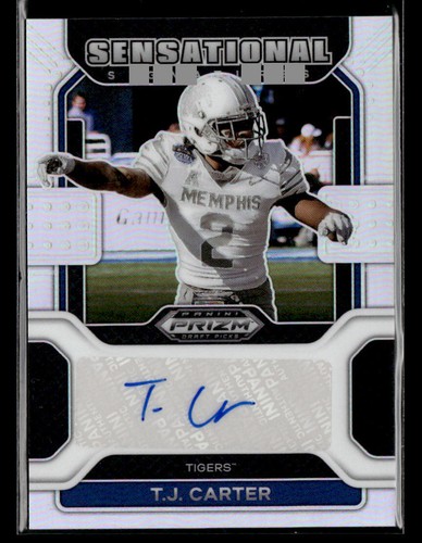 2023 Chronicles Draft #SS-TJC T.J. Carter Sensational Signatures Silver ...