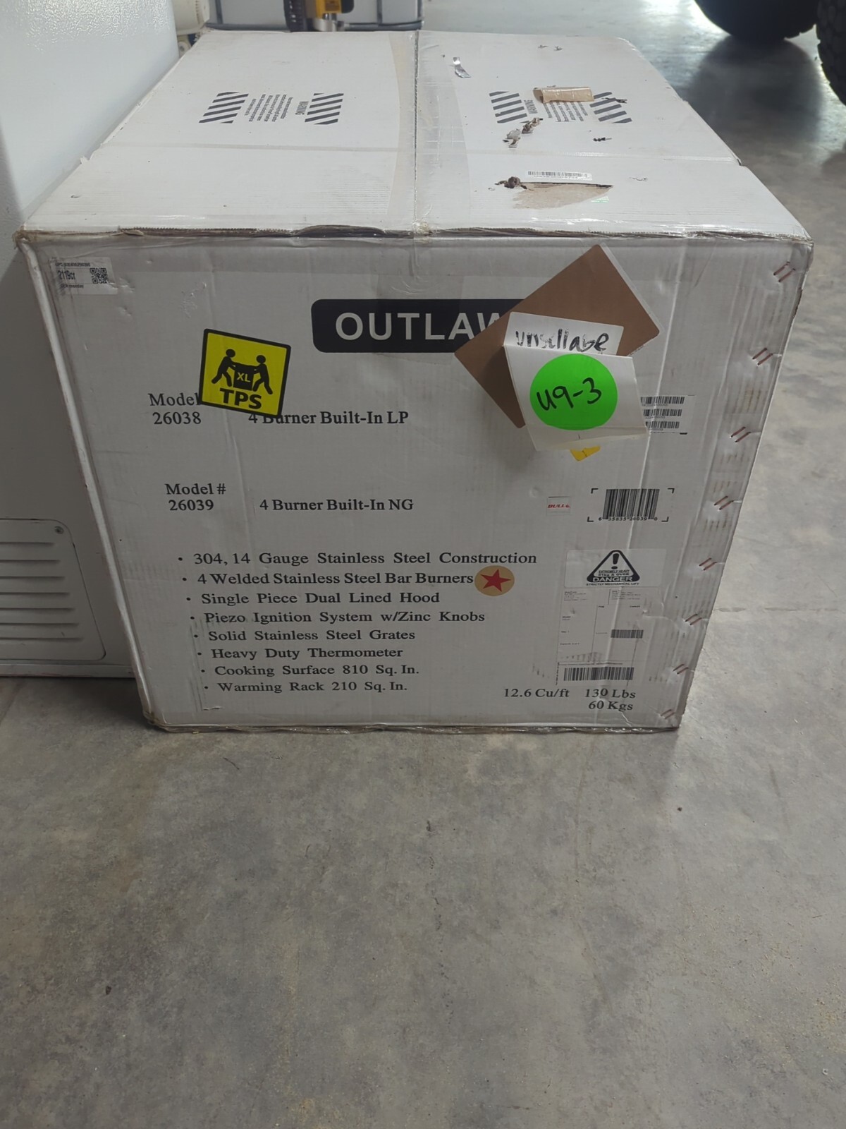 Bull Outlaw Natural Gas NG 4 Burner Built-In Stainless Steel Grill ...