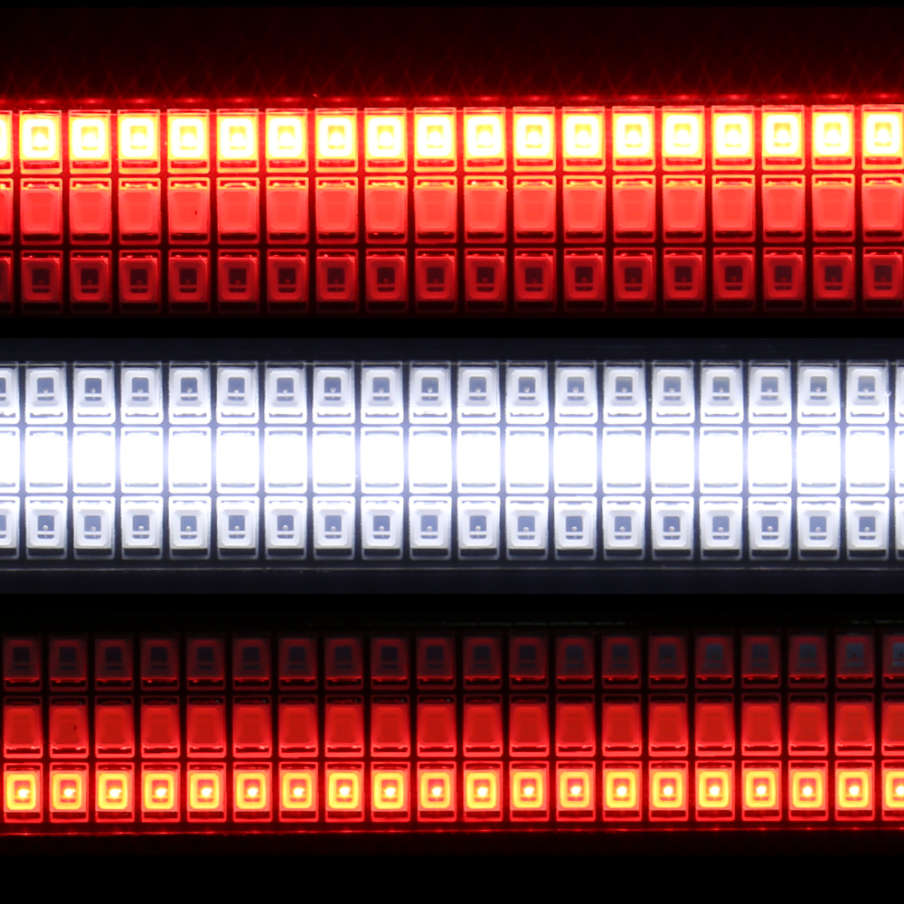 56" Rigid Tailgate Triple LED Light Bar Sequential Red Turn Signal ...