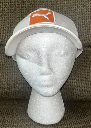 Puma Rickie Fowler Golf Hat Cap White Orange Patch Cobra Adjustable ...