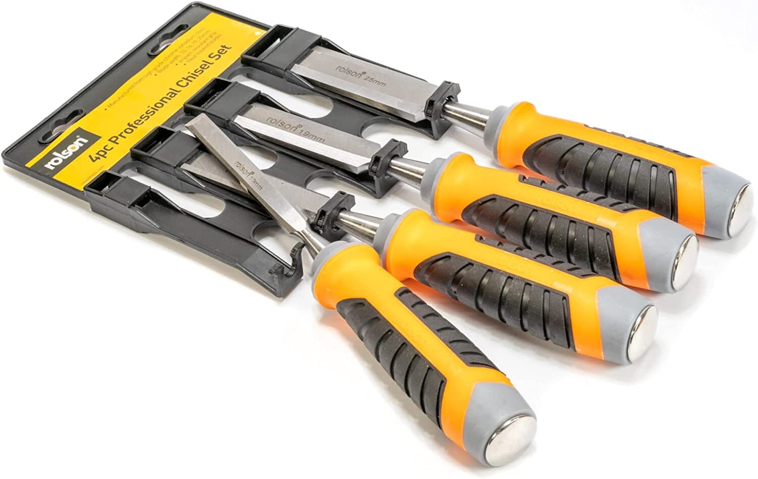 ROLSON 56135 3PCS CRV WOOD CHISEL SET BLACK/ORANGE for sale online | eBay