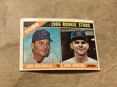 1966 Cubs Rookie Stars Topps High Number #482 Boccabella and Dowling ...