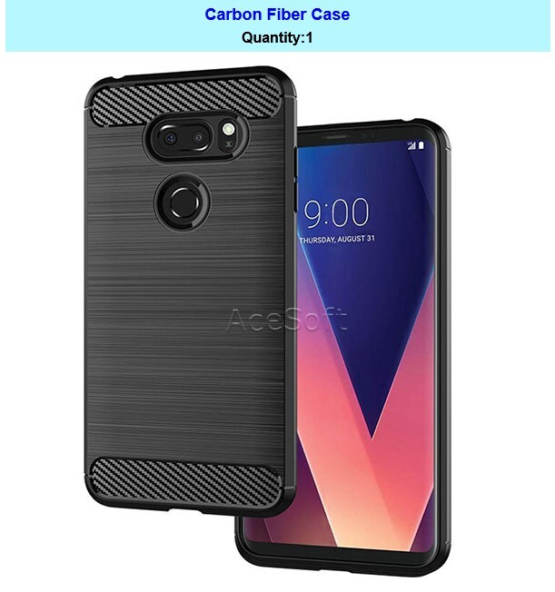 Premium Real Shockproof Carbon Fiber Soft Armor Cover for LG V30 H931 ...