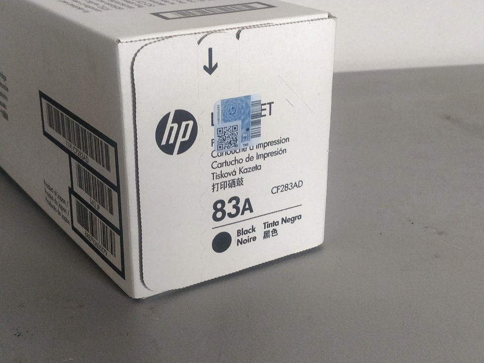 Genuine OEM HP 83A CF283AD Black Toner Cartridge - LJ MFP M125, M225 ...