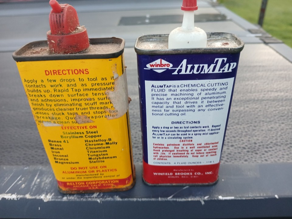 2- Vintage Cutting Fluid Tin Cans. Alum Tap, & Rapid Tap | eBay