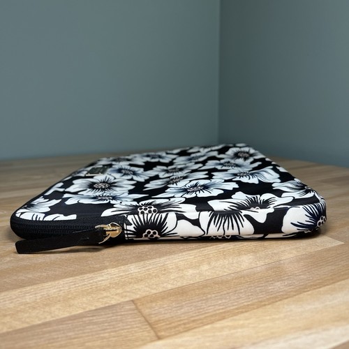 KATE SPADE New York Laptop Sleeve Floral Black 13.5"x10"x1" Padded ...
