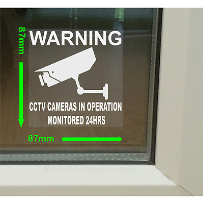 4 x CCTV Camera Security Warning Window Stickers-Home,Business Notices ...