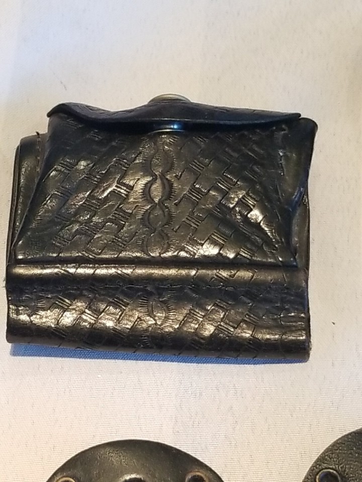 Lot of 10 Mixed Galls Police Security Badges Handcuff Case/Glove Pouch ...