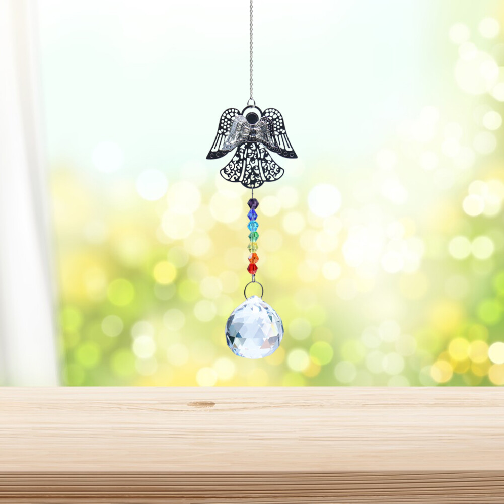 With Crystal Window Hanging Suncatcher Gift Angel Home Decor Garden ...