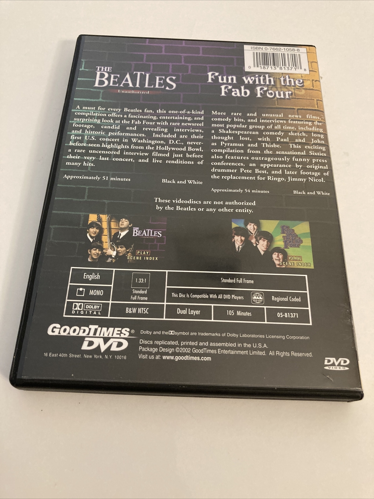The Beatles Unauthorized & Fun With The Fab Four DVD Double Feature ...