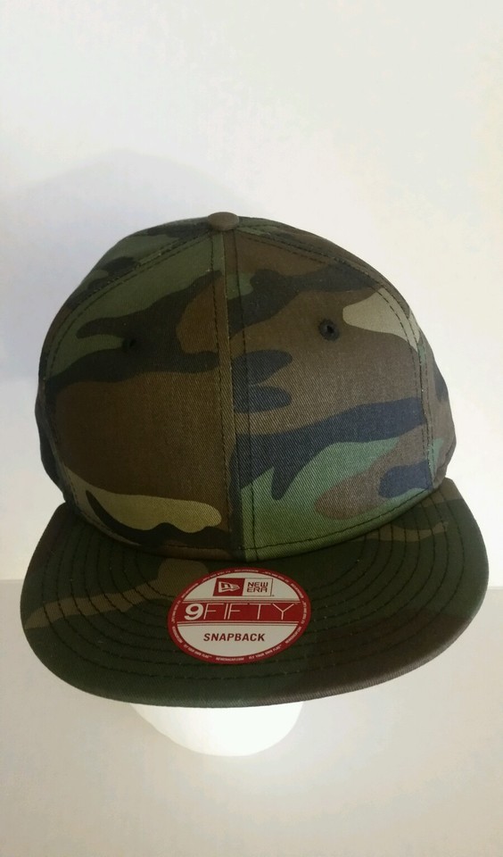 New Era 9Fifty Flat Snapback Hat Cap Blank Camouflage Army Camo ...