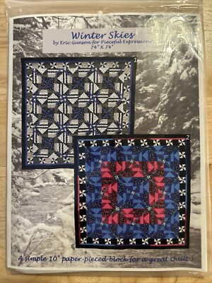 Winter Skies Pieceful Expressions Designs Gunson Quilt Pattern 74” x 74 ...