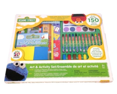 Sesame Street Art & Activity Set, Over 150 Items, Paint, Crayons ...