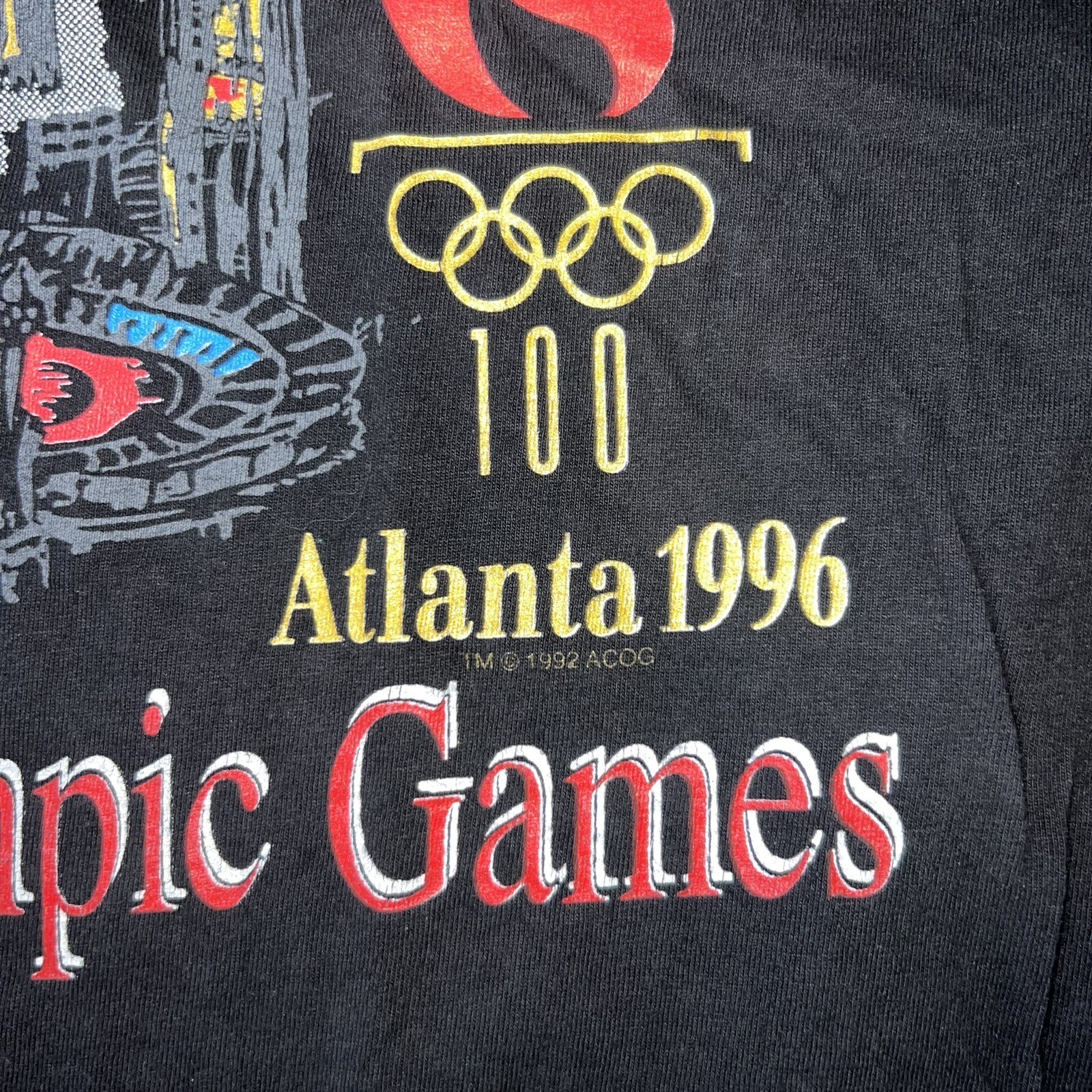RARE VTG 90s Atlanta 1996 Olympics Shirt XL Centennia… - Gem