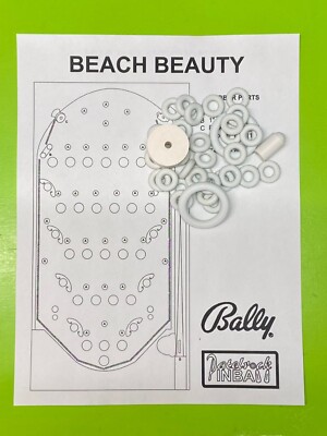 1955 Bally Beach Beauty Pinball / Bingo Machine Rubber Ring Kit | eBay