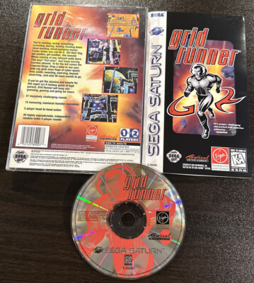 Grid Runner Sega Saturn, 1996 Game + Manual With REGISTRATION + Case W ...