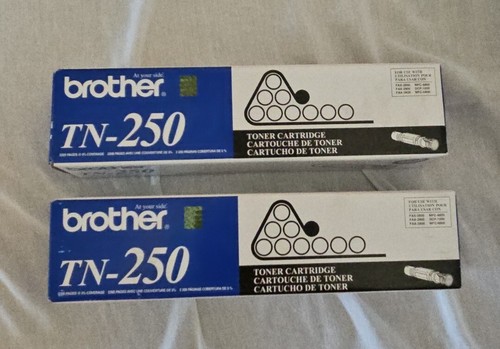 NEW Lot Of 2 Brother TN-250 OEM Genuine Black Toner Ink Print ...