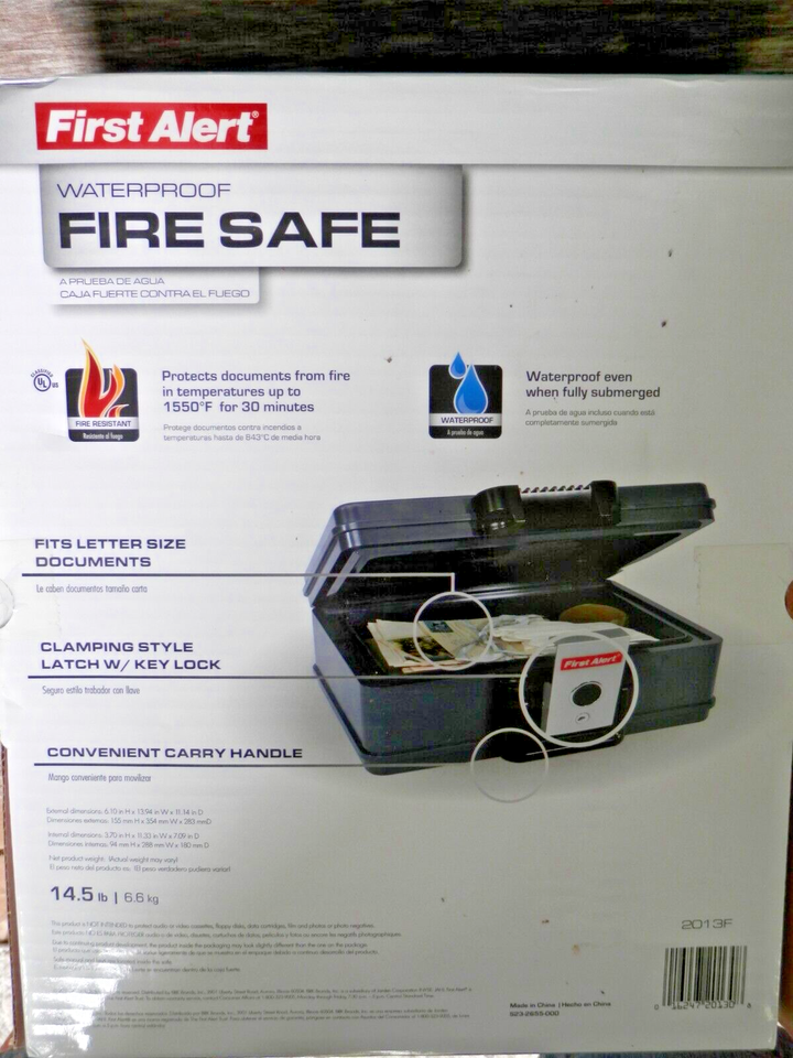 First Alert 2013F Waterproof Fire Safe NEW | eBay