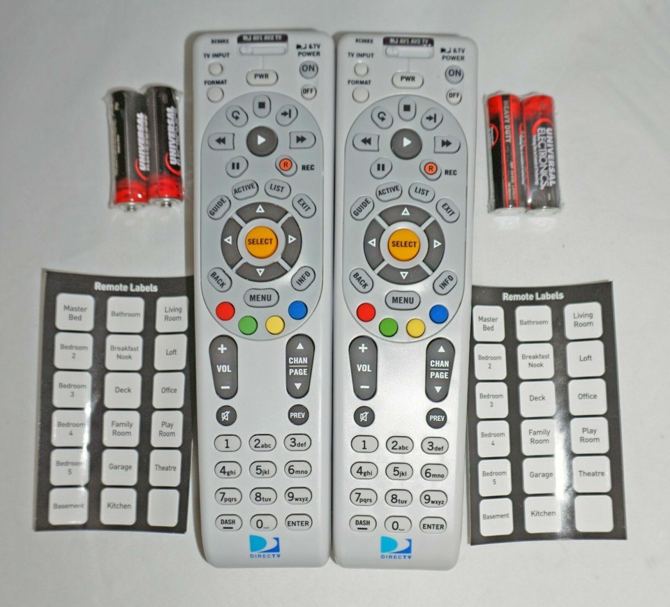2 Pack - DIRECTV RC66 RX RF Remote Controls W/Batteries DTV | eBay