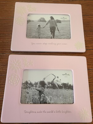 Hallmark Pink Ceramic 4x6 Picture Frames For Moms Lot Of 2. New | eBay