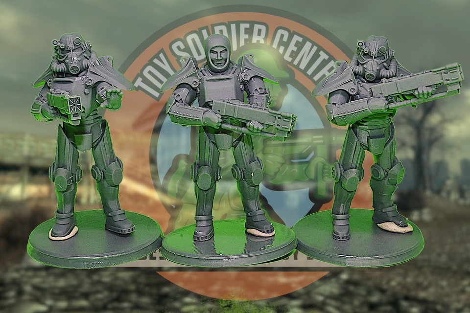 Fallout Toy Soldiers - Power Armor Brotherhood of Steel Miniatures ...