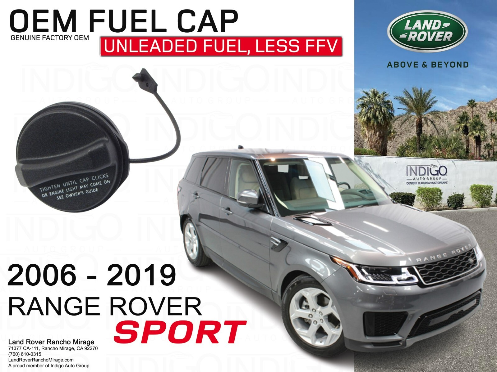 2006-2019 RANGE ROVER SPORT FACTORY OEM GAS TANK FUEL CAP LR138718 ...