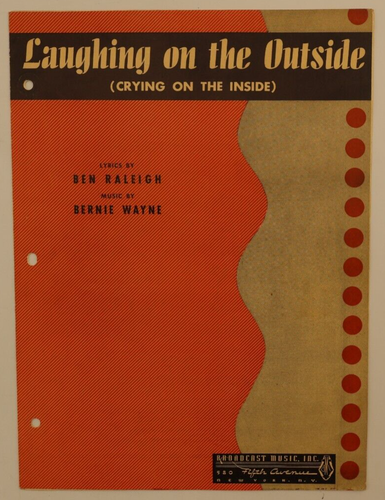 Laughing on the Outside By Bernie Wayne/Ben Raleigh - 1945 Sheet Music ...